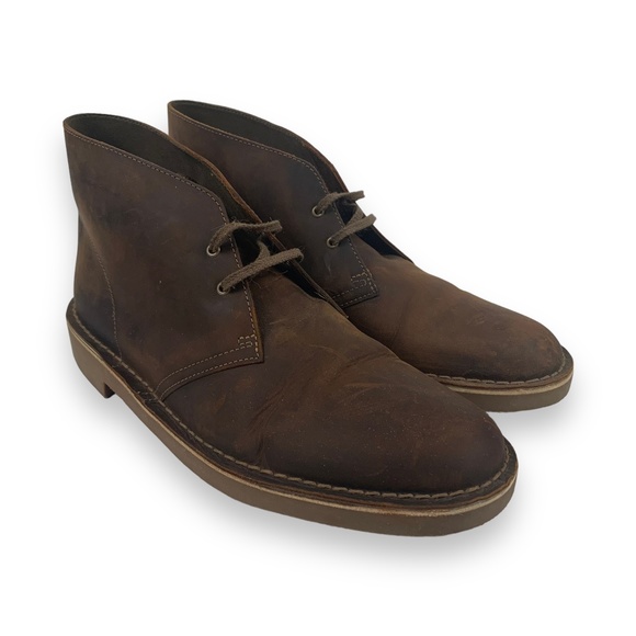 Clarks | Shoes | Clarks Collection Dark Brown Leather Bushacre 3 Chukka ...